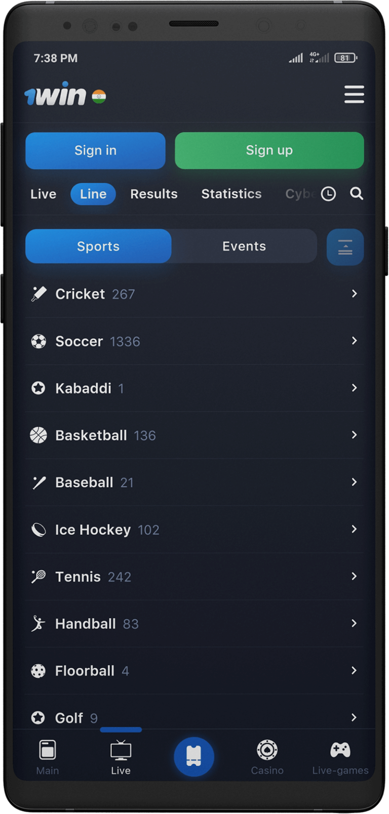 1Win App Download for Android (apk) & iOS in India | Actual in 2025
